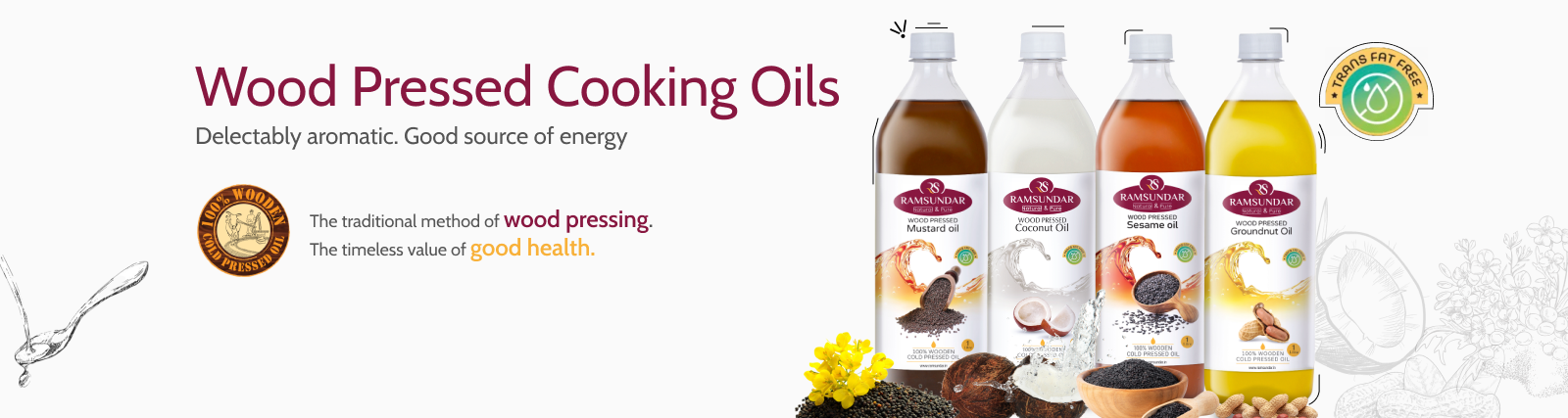Ramsundar | Wooden Cold pressed Oil | Natural Oil | Healthy